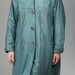 Vintage Bell-shaped Leather Coat in Turquoise Blue | Women's Vintage ...