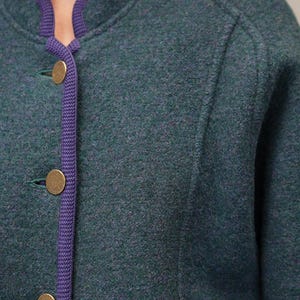 Geiger Austrian Boiled Wool Jacket, Pure Wool Petrol Blue Vintage Wool ...