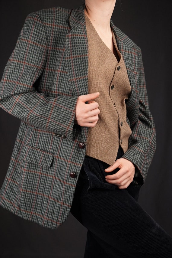 Pure Cashmere Blazer Jacket by DAKS | Dark Emerald Gr… - Gem