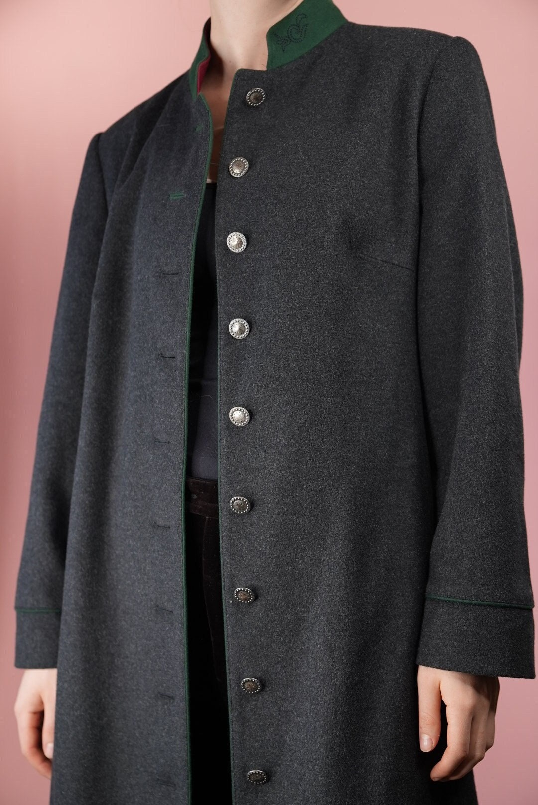 H. Moser Salzburg Long Vintage Wool Coat Women's | Loden-style Overcoat ...