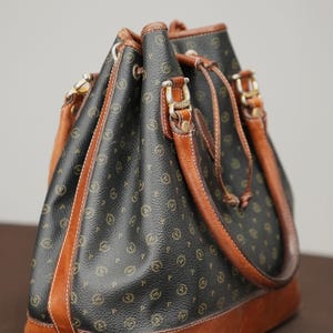 Pollini 90s Logo Bucket Bag With Drawstring | Italian Vintage Leather ...