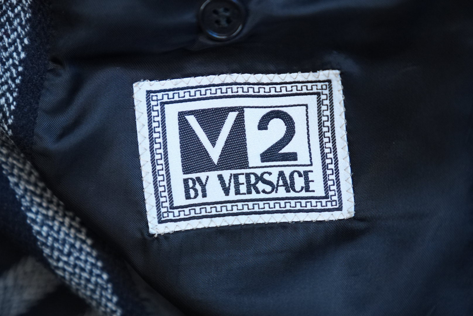 Versace V2 Blazer Jacket 90s Black Grey - Etsy