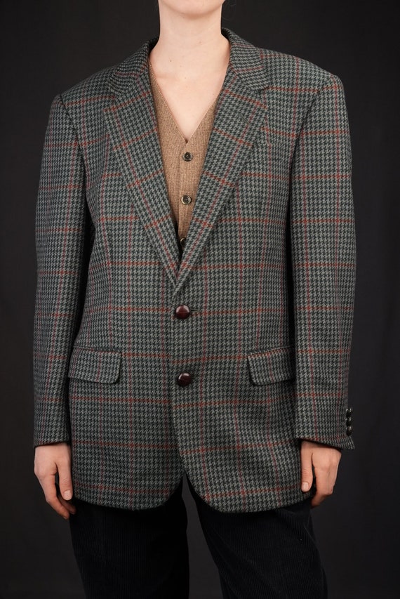 Pure Cashmere Blazer Jacket by DAKS | Dark Emerald Gr… - Gem