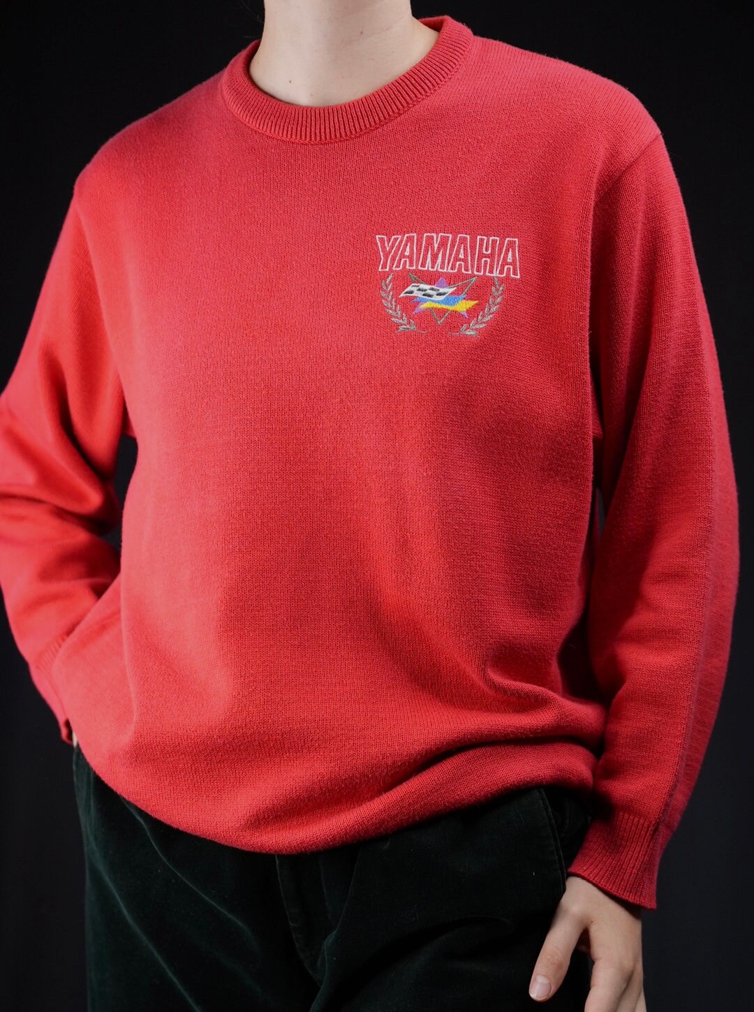 YAMAHA Vintage Cotton Sweater Bright Red - Etsy