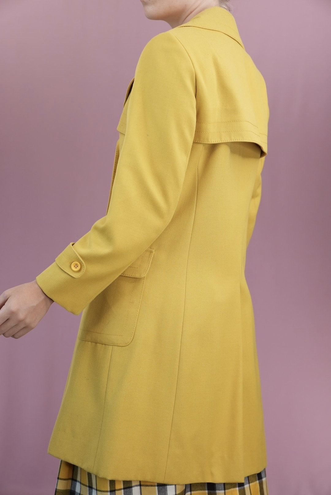 Rare 1960s Tailored Wool-blend Twill Coat in Yellow Women's Rainproof ...