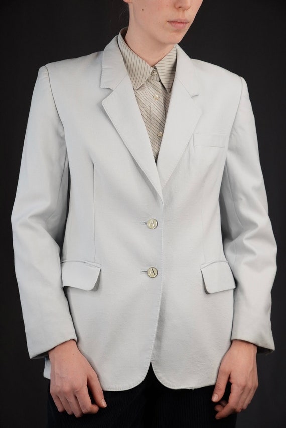 Aquascutum Blazer Jacket in Pastel Blue | Pure Wool, … - Gem