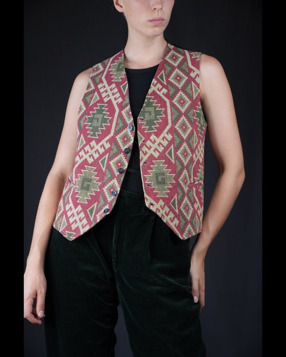 Vintage waistcoat with aztec - Gem
