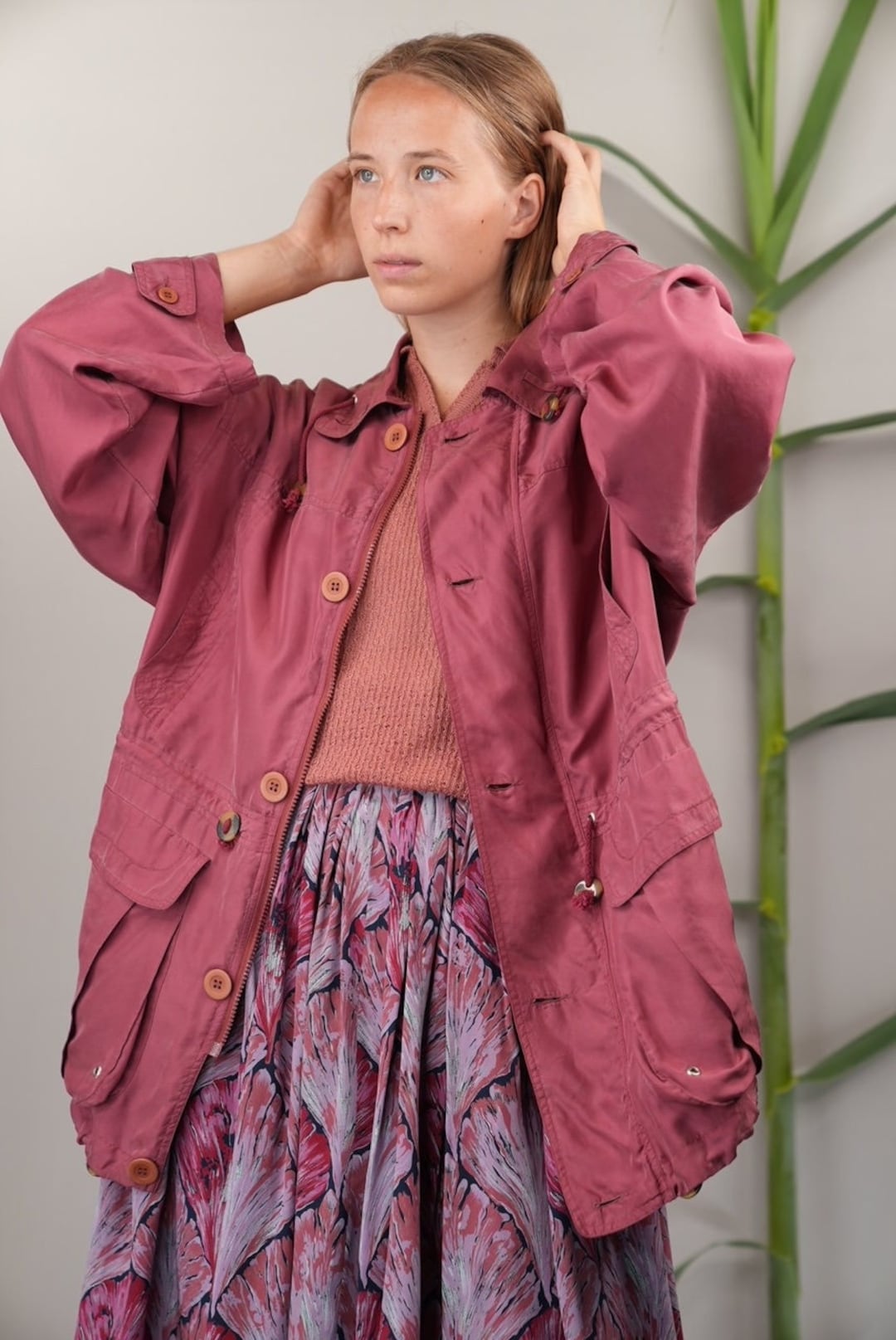 Silk Parka Coat Men's | Vintage Pure Silk Jacket Men's Women's in ...