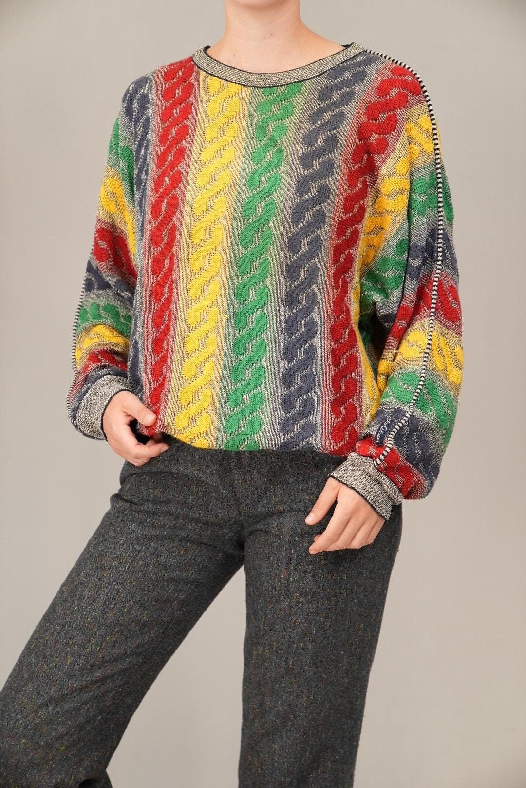 Pristine VINTAGE Italian Designer Sweater From Carlo Colucci ...