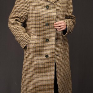 DAKS & Harris Tweed Handwoven Men's Wool Overcoat | Vintage, Houndstooth Pattern | Male Size 50 ...