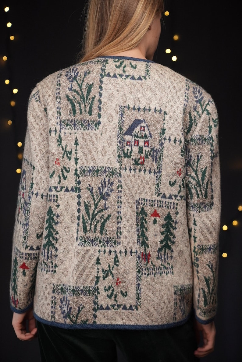 Giesswein Traditional Austrian Wool Jacket With Winter Design | Vintage ...