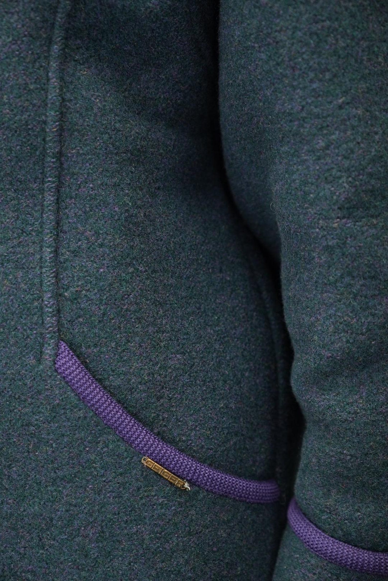 Geiger Austrian Boiled Wool Jacket, Pure Wool Petrol Blue Vintage Wool ...