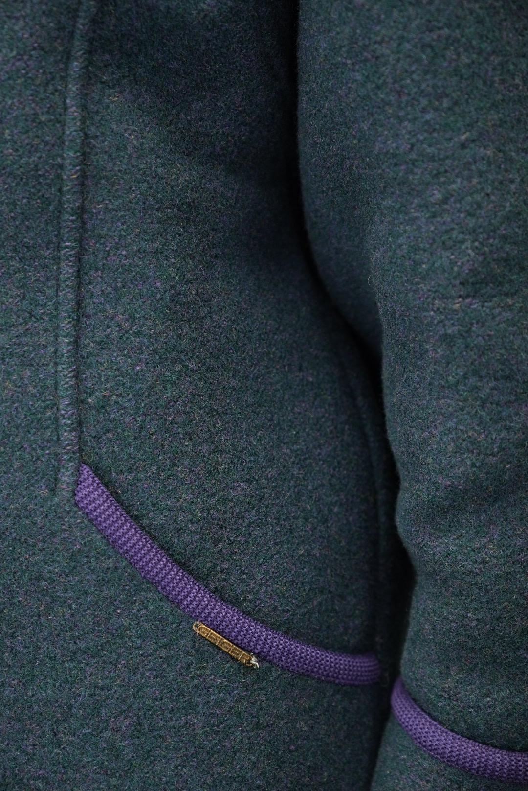 Geiger Austrian Boiled Wool Jacket, Pure Wool Petrol Blue Vintage Wool ...