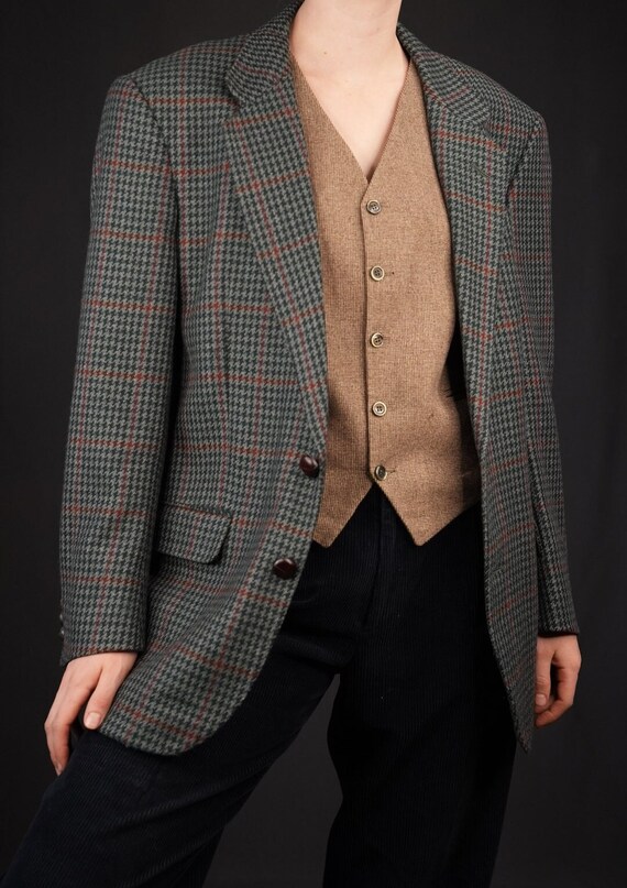 Pure Cashmere Blazer Jacket by DAKS | Dark Emerald Gr… - Gem