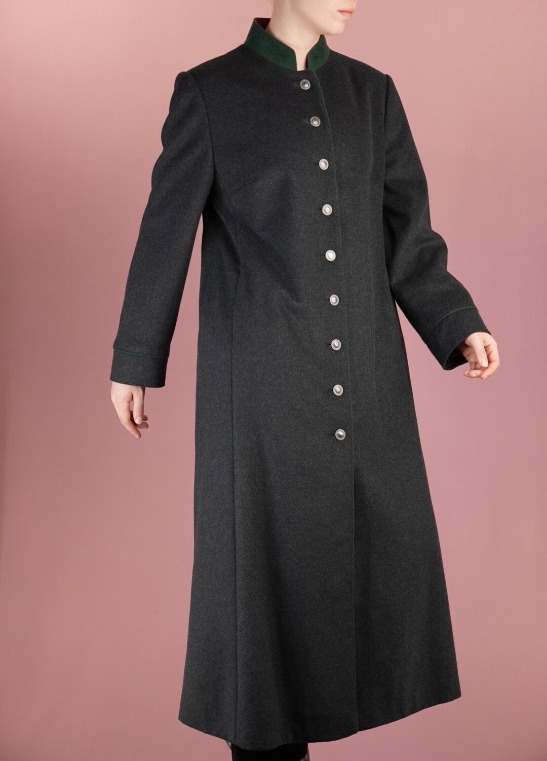 H. Moser Salzburg Long Vintage Wool Coat Women's Loden-style Overcoat ...