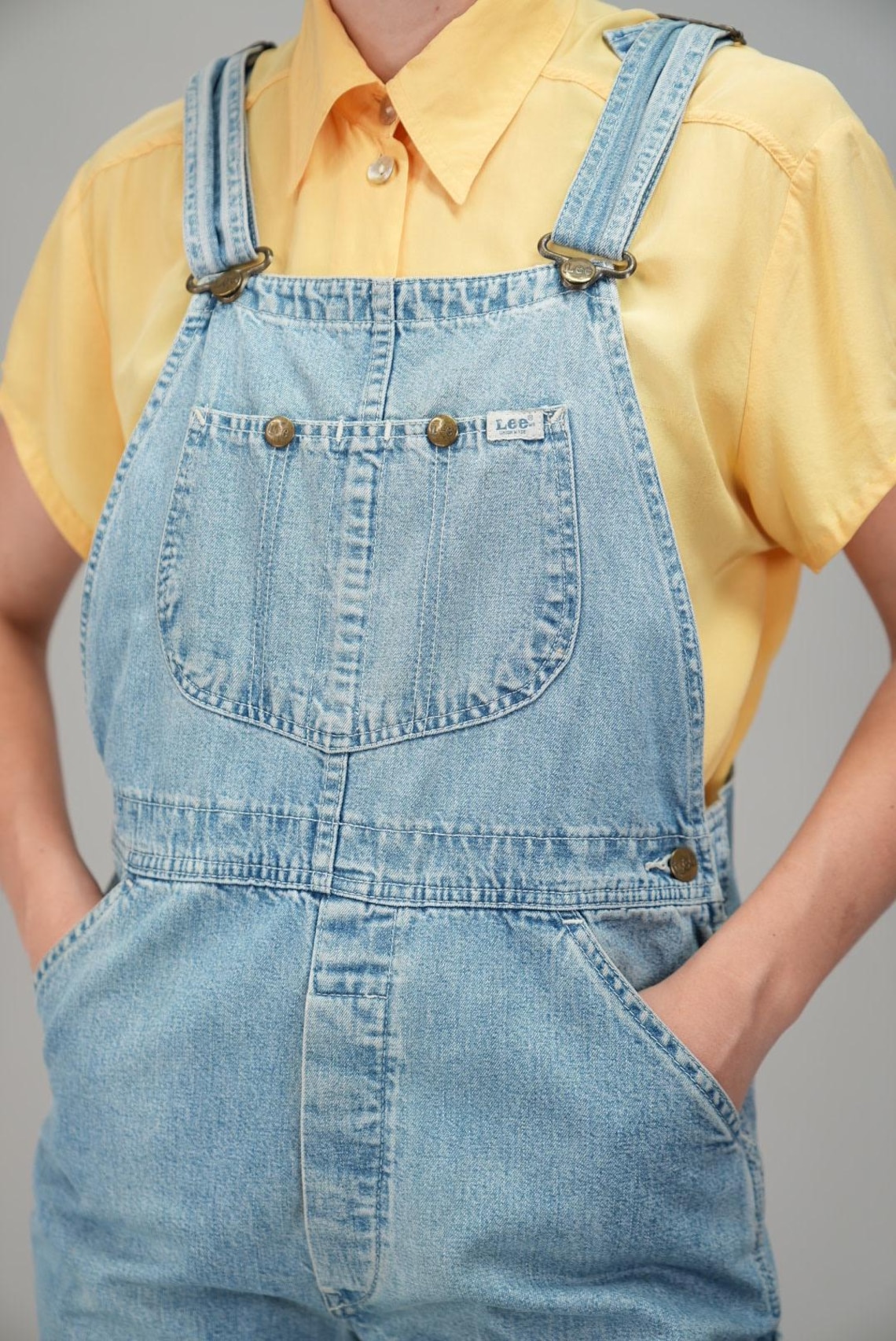 Lee Vintage Denim Overalls in Light Blue | Union Made in US | 100% ...
