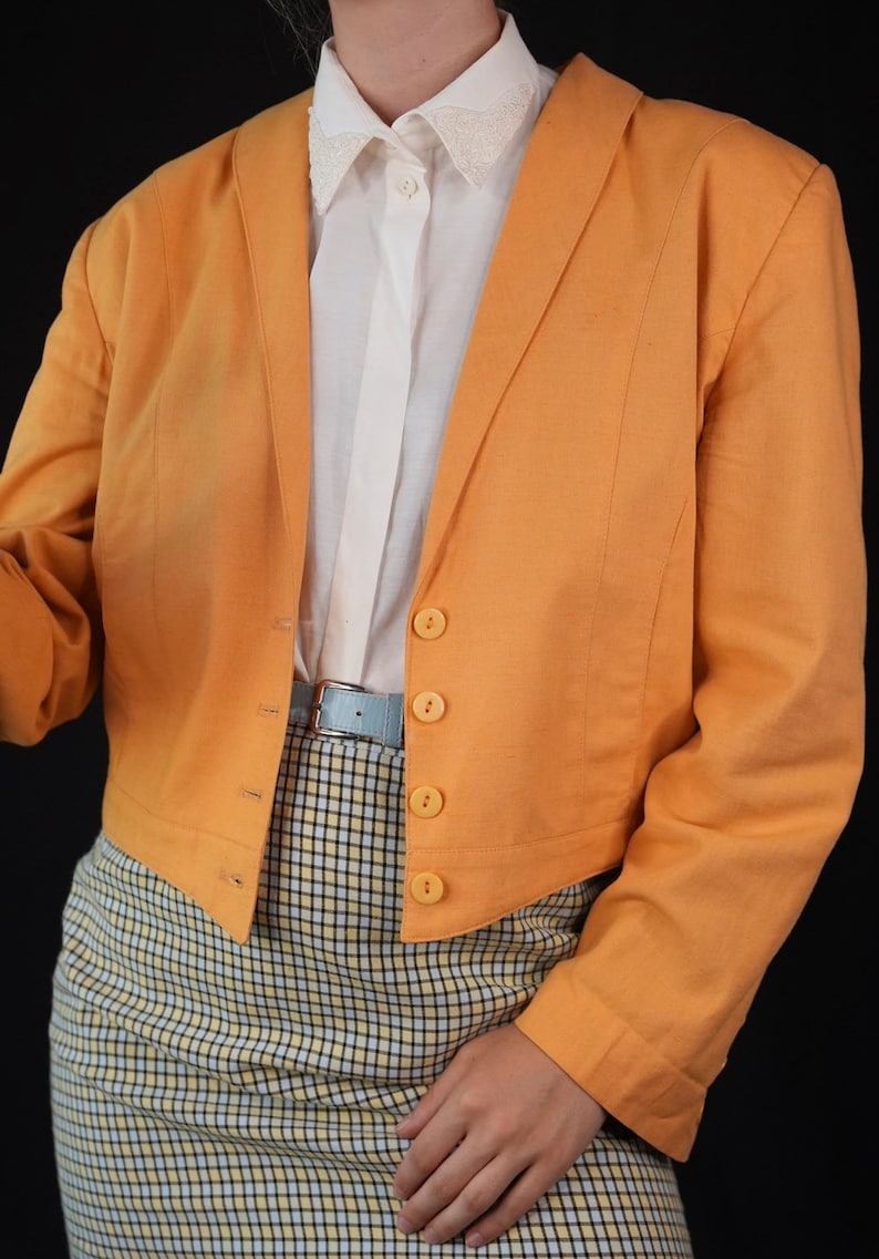 Vintage Luxury Blazer Light Yellow 80s 90s - Etsy