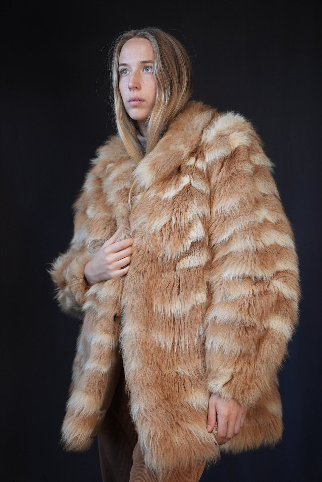 Guanaco Fur Coat Vintage Real Fur Women's Coat - Etsy