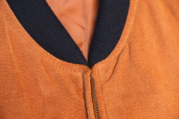 Suede Leather Bomber-jacket With Zipper 90s | Made in Korea Suede Leather Bomber-jacket With Zipper 90s | Made in Korea
