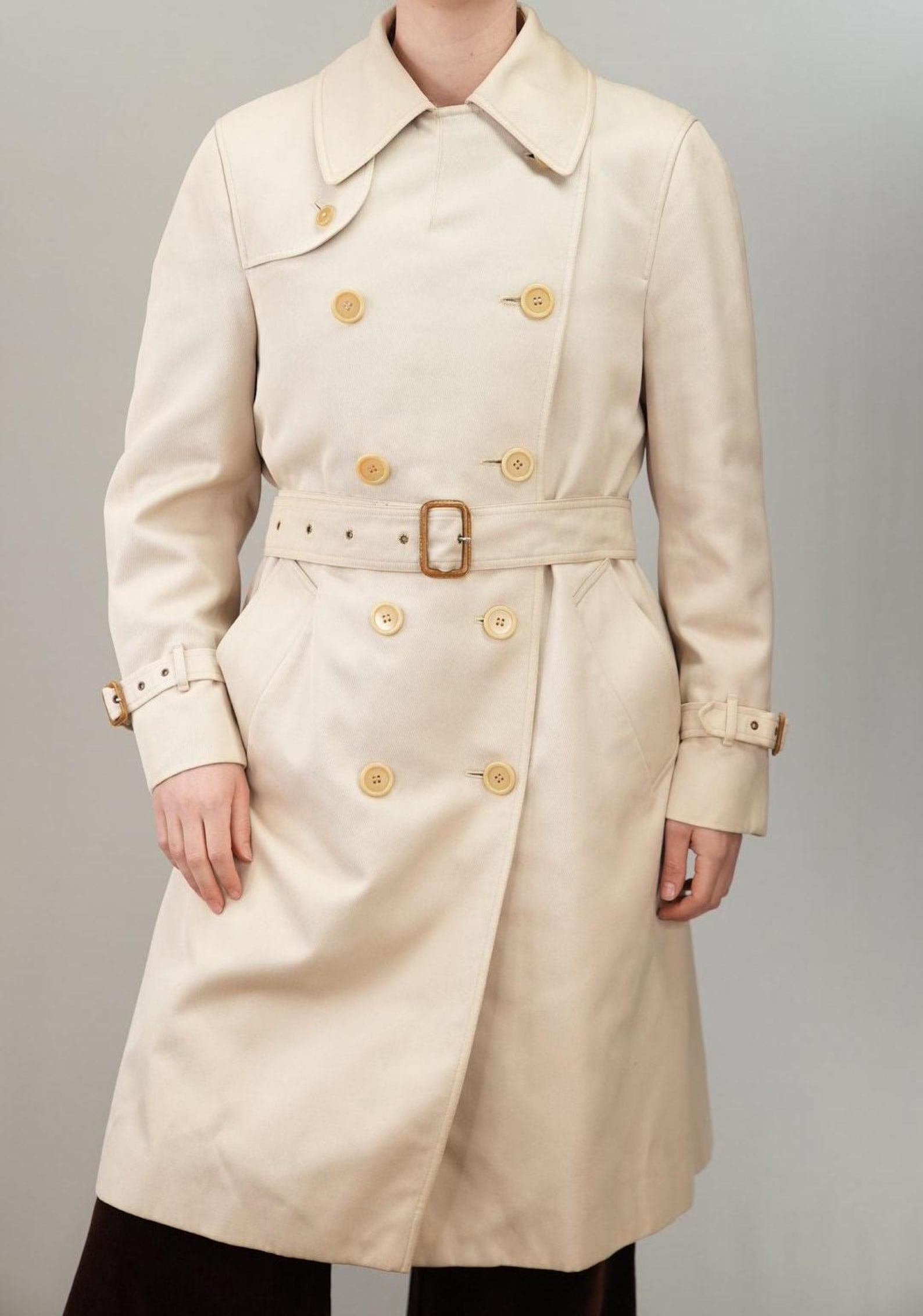 Aquascutum Classic Double-breasted Trench-coat in Light Beige | Aqua 5 ...
