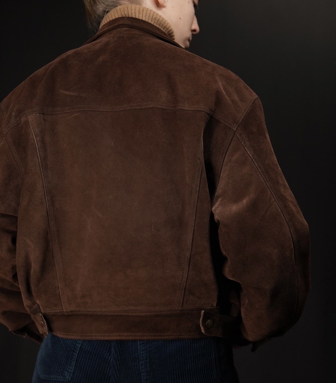 Brown Short Suede Leather Jacket Vintage, Made in Italy - Etsy