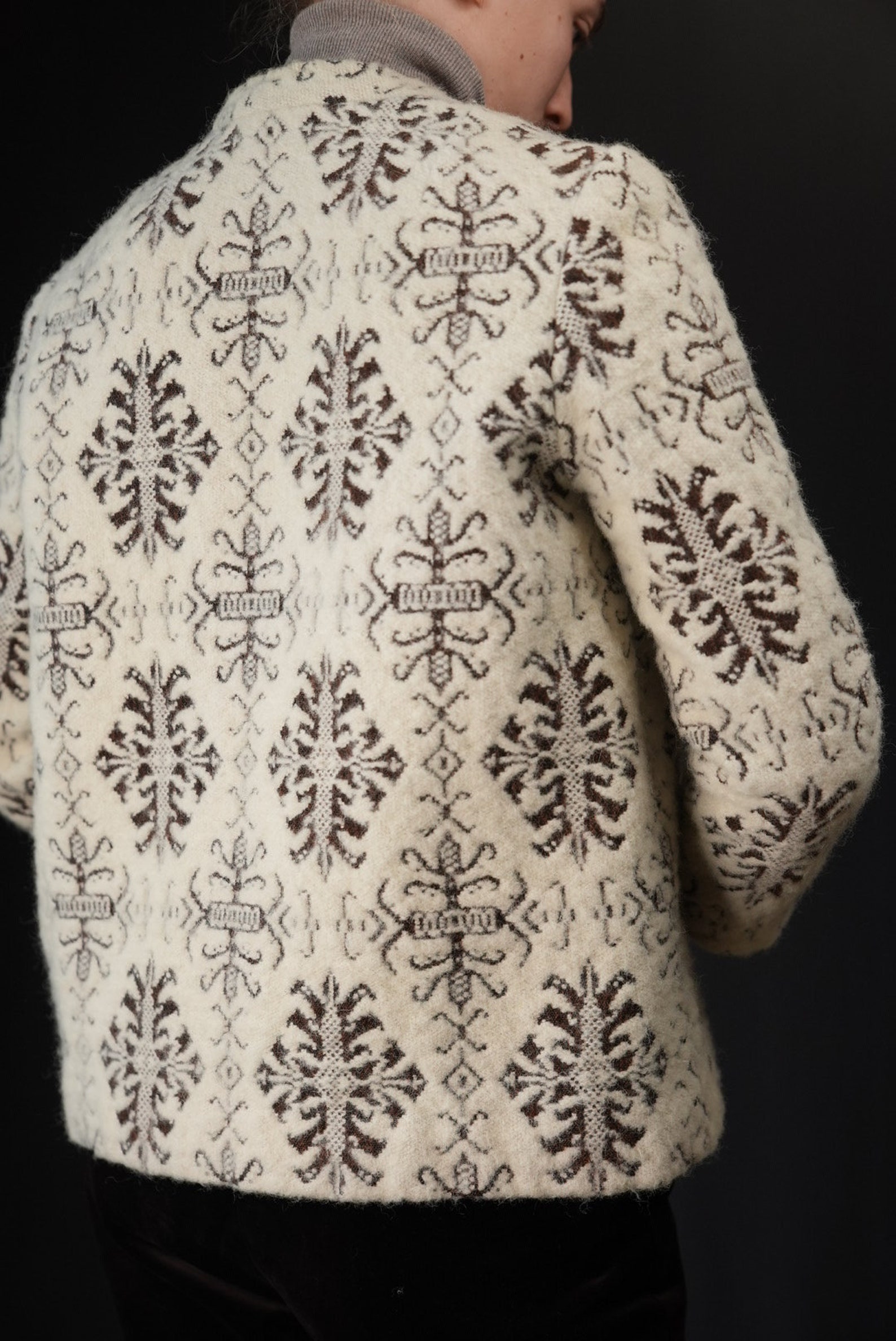 Vintage Wool Jacket With Nordic Pattern Norway Style Vintage Jacket - Etsy