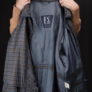 Vintage Puffer Coat With Checkered Pattern in Blue Green - Etsy