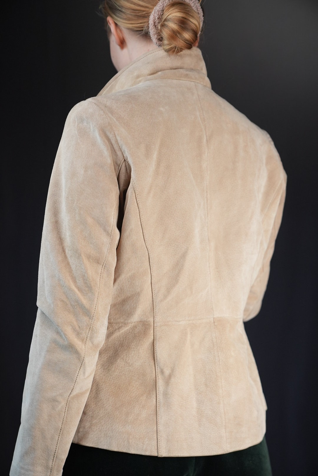 Vintage Suede Leather Jacket Cream Colored With Zipper - Etsy