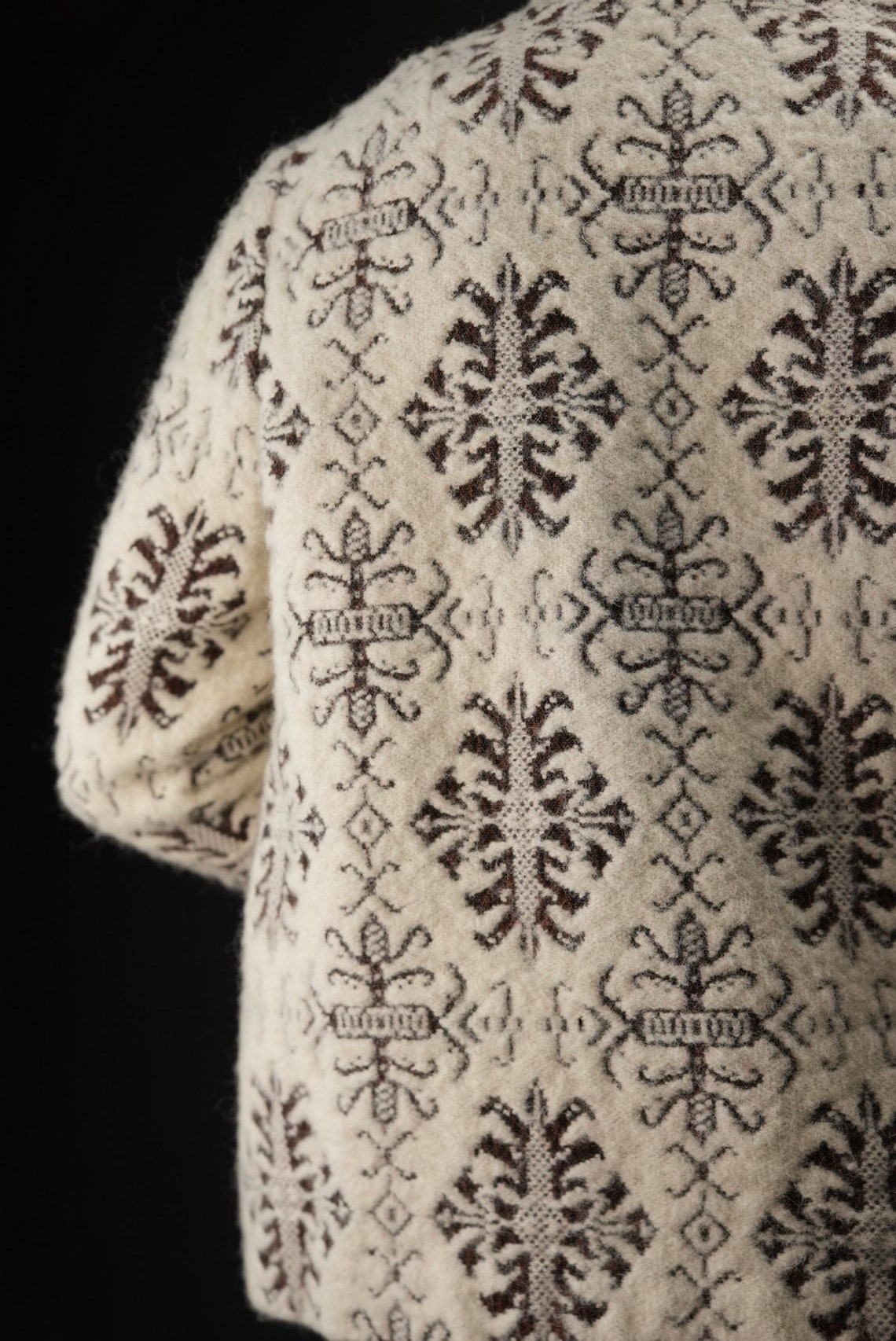 Vintage Wool Jacket With Nordic Pattern Norway Style Vintage Jacket - Etsy