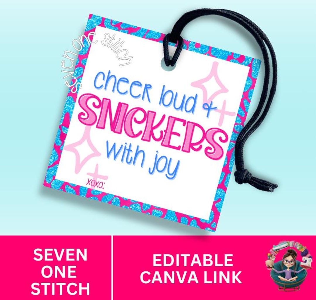 Editable Cheer Duck Tag: Snickers Gift, All-star Team (canva Template ...