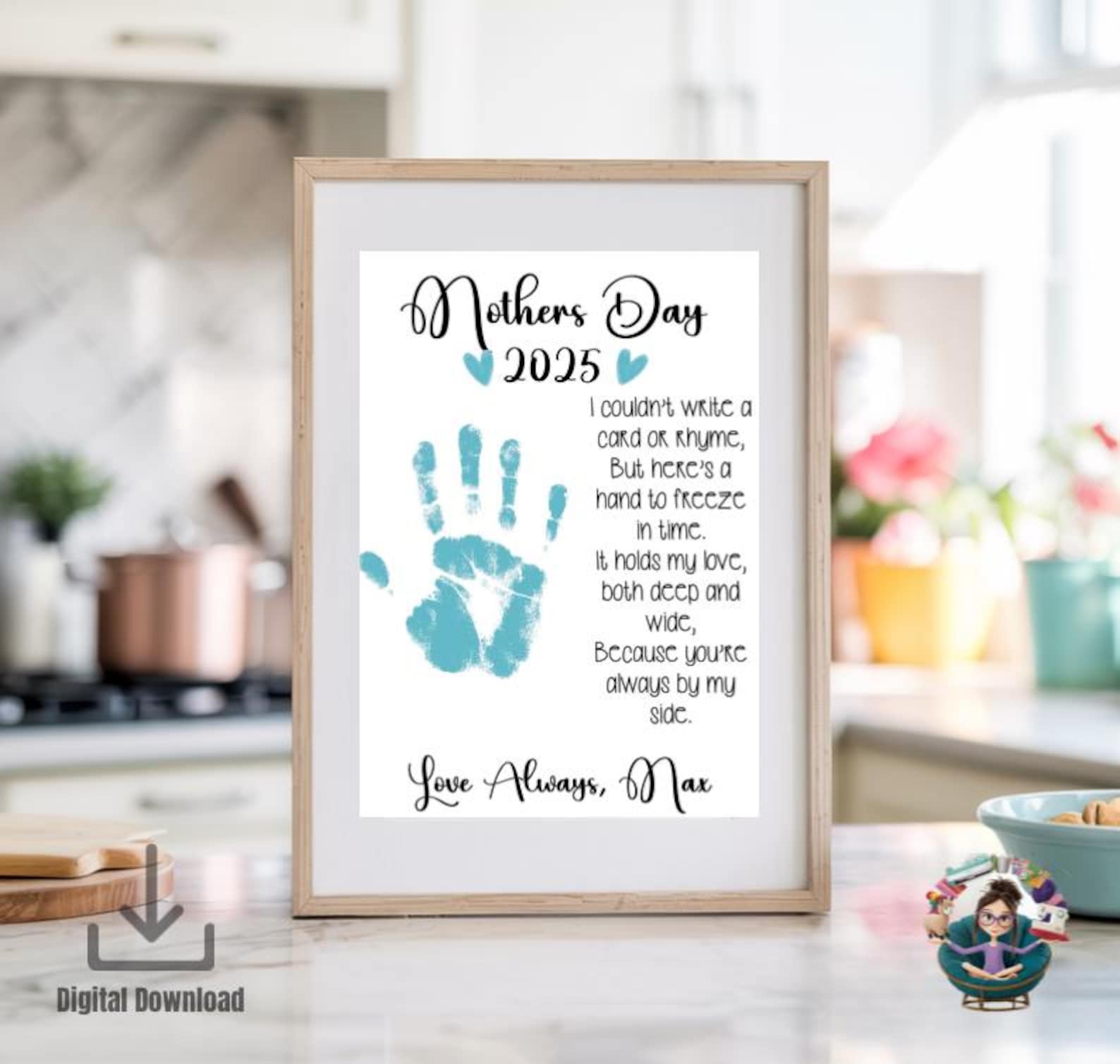 Editable Mother’s Day Handprint Poem |hands Printable Craft | Canva ...