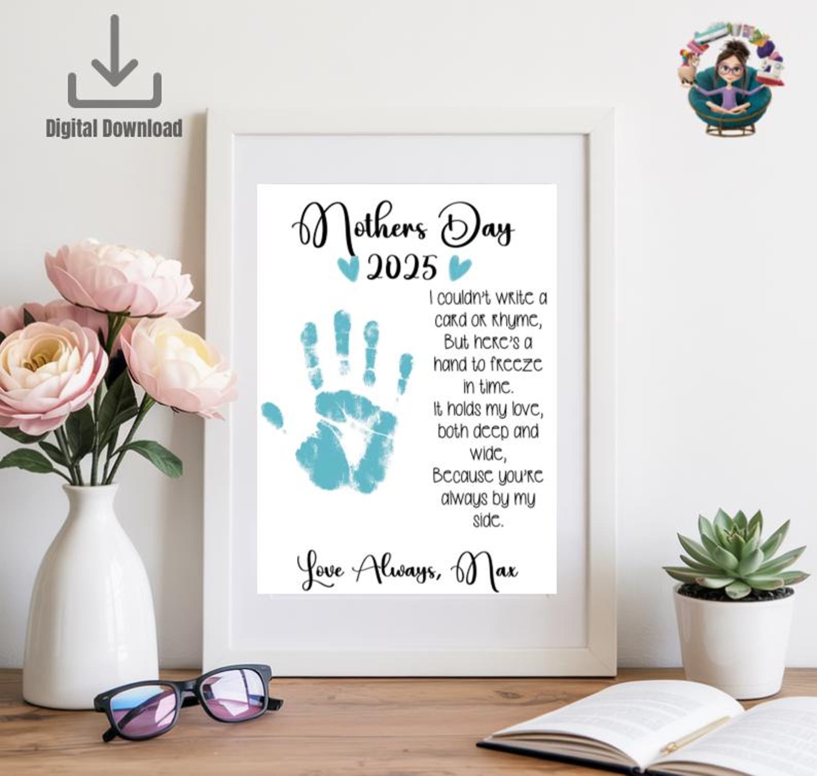 Editable Mother’s Day Handprint Poem |hands Printable Craft | Canva ...
