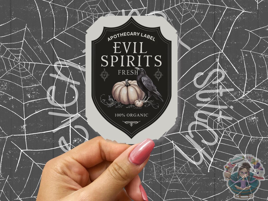 Spooky Halloween Potion Bottle Label Stickers Available in 2, 3, 4, or ...