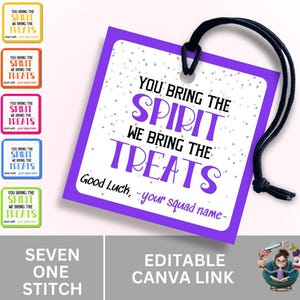 Cheer Competition Gift Tag: Editable Team Favor (canva Template) - Etsy