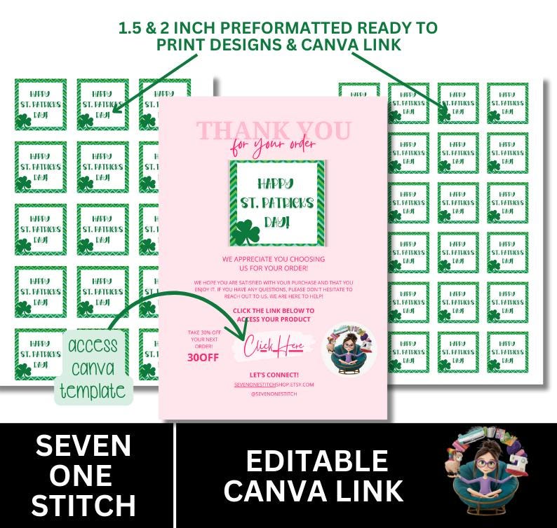 Editable St. Patrick’s Day Gift Tags | Printable Lucky Clover Tags | 1. ...