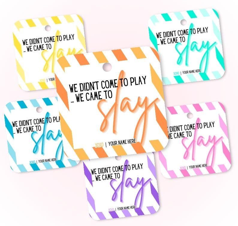 Editable Comp Day Gift Tag Cheer Competition Goodie Bag Tags 6 Colors ...