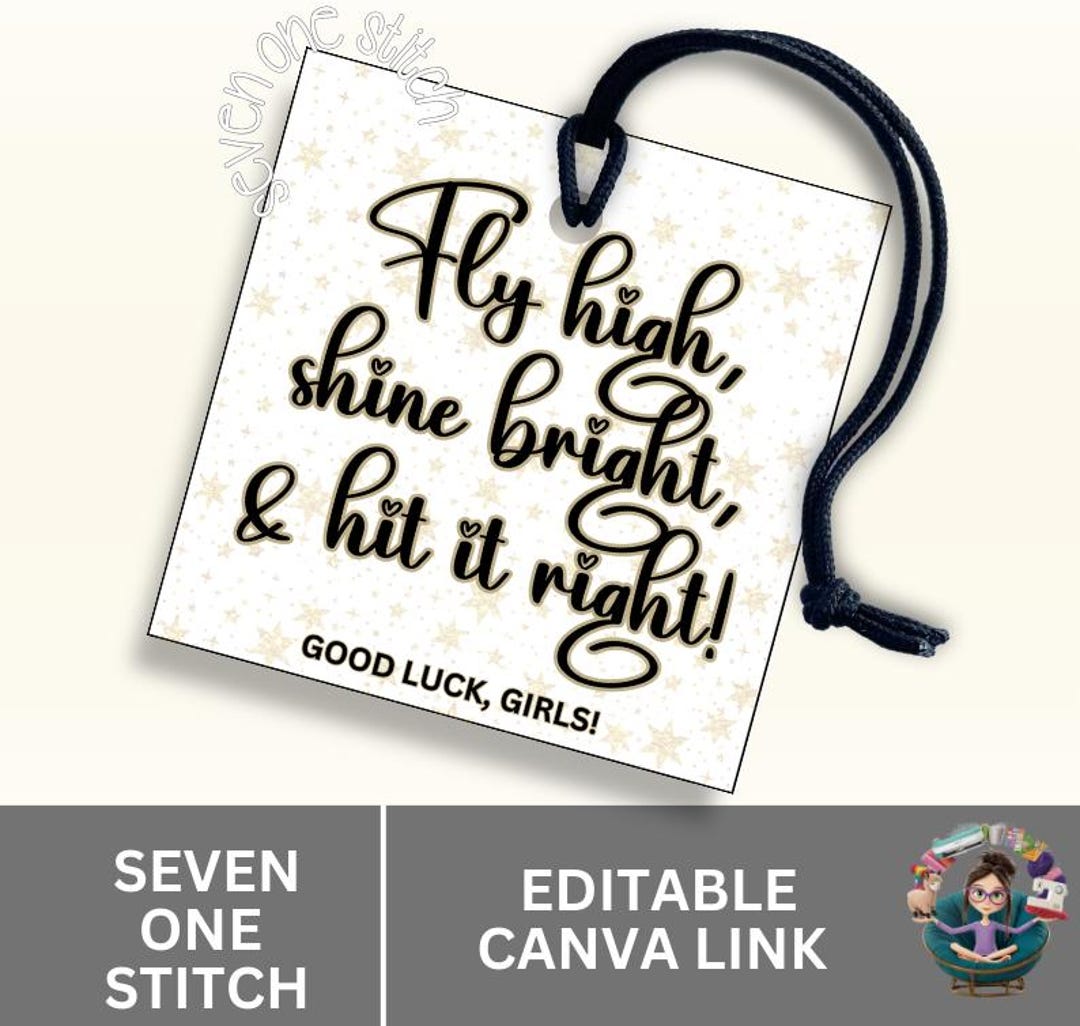 Cheer Competition Good Luck Tags: Editable Printable Gift Tags (canva ...