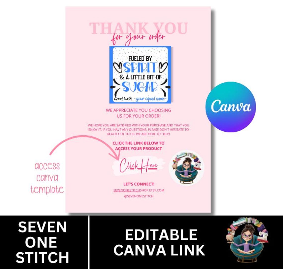Cheer Competition Gift Tag: Editable Canva Template (digital Download ...