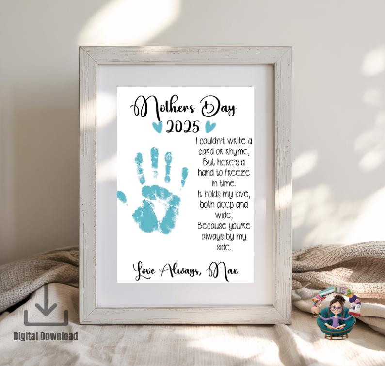 Editable Mother’s Day Handprint Poem |hands Printable Craft | Canva ...
