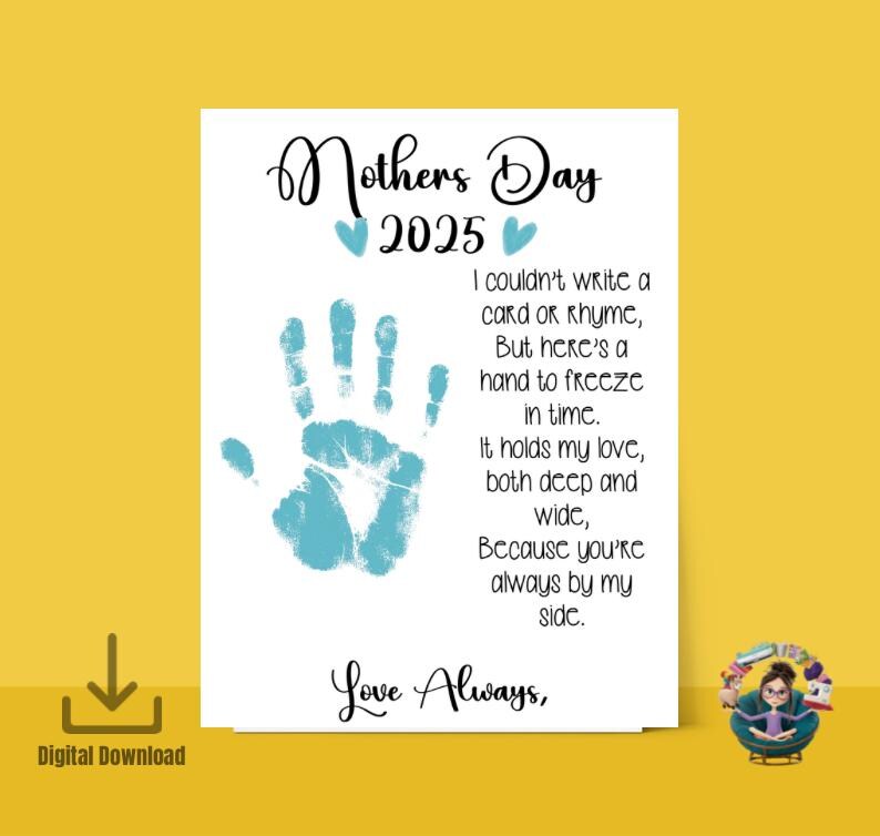 Editable Mother’s Day Handprint Poem |hands Printable Craft | Canva ...
