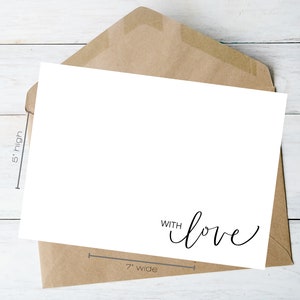 Printable With Love Card, Digital Download, Digital Print, Printable ...