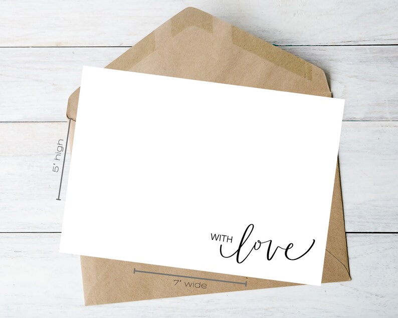 Printable With Love Card, Digital Download, Digital Print, Printable ...