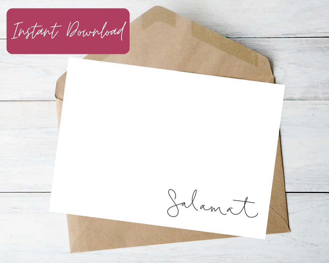 Printable Salamat Card, Digital Download, Digital Print, Printable Card ...