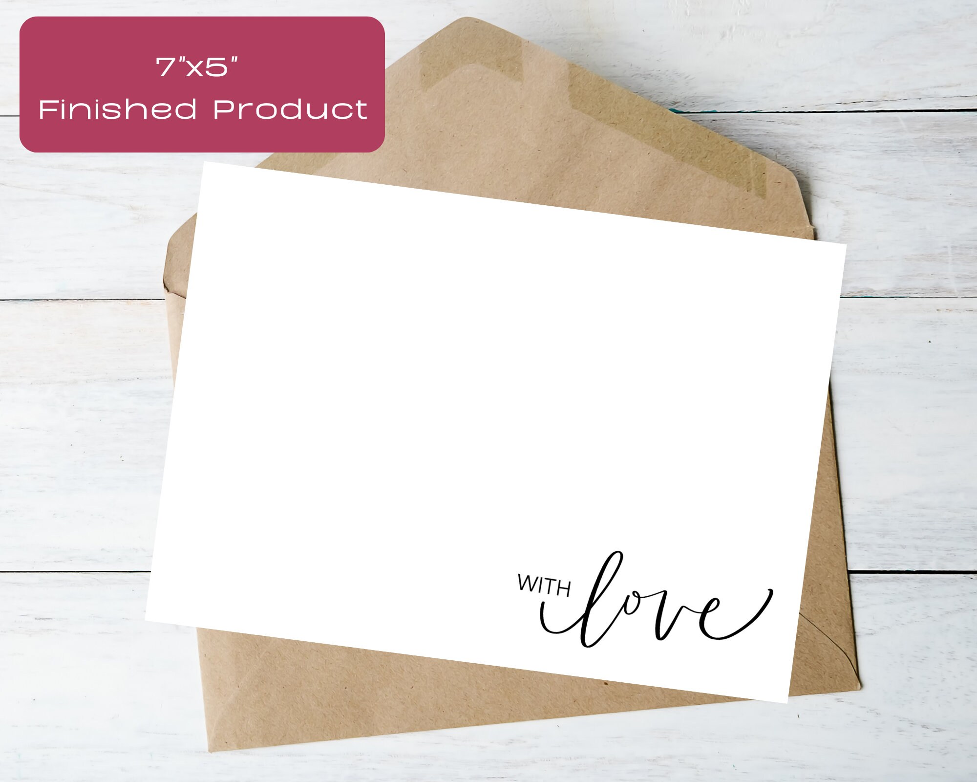 Printable With Love Card, Digital Download, Digital Print, Printable ...