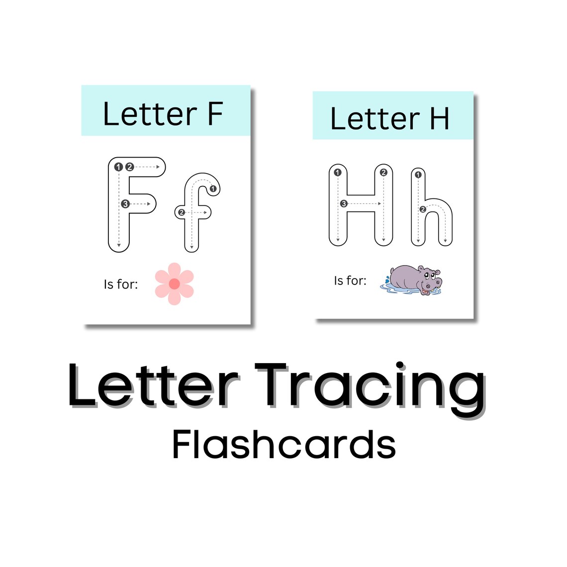 Tracing Letters Flashcards, Printable Alphabet Letters for Kids and ...