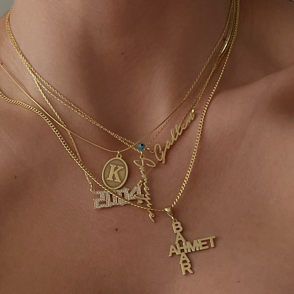 Custom Number Necklace • Gothic Numbers Necklace • Custom Date Necklace ...