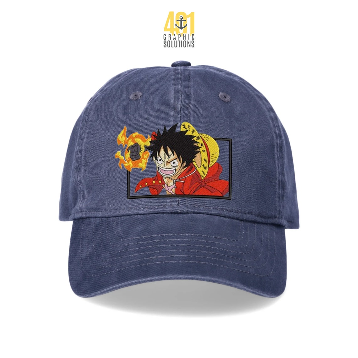 One Piece Anime Theme Embroidered Hat Custom One Piece Logo Hat Anime ...
