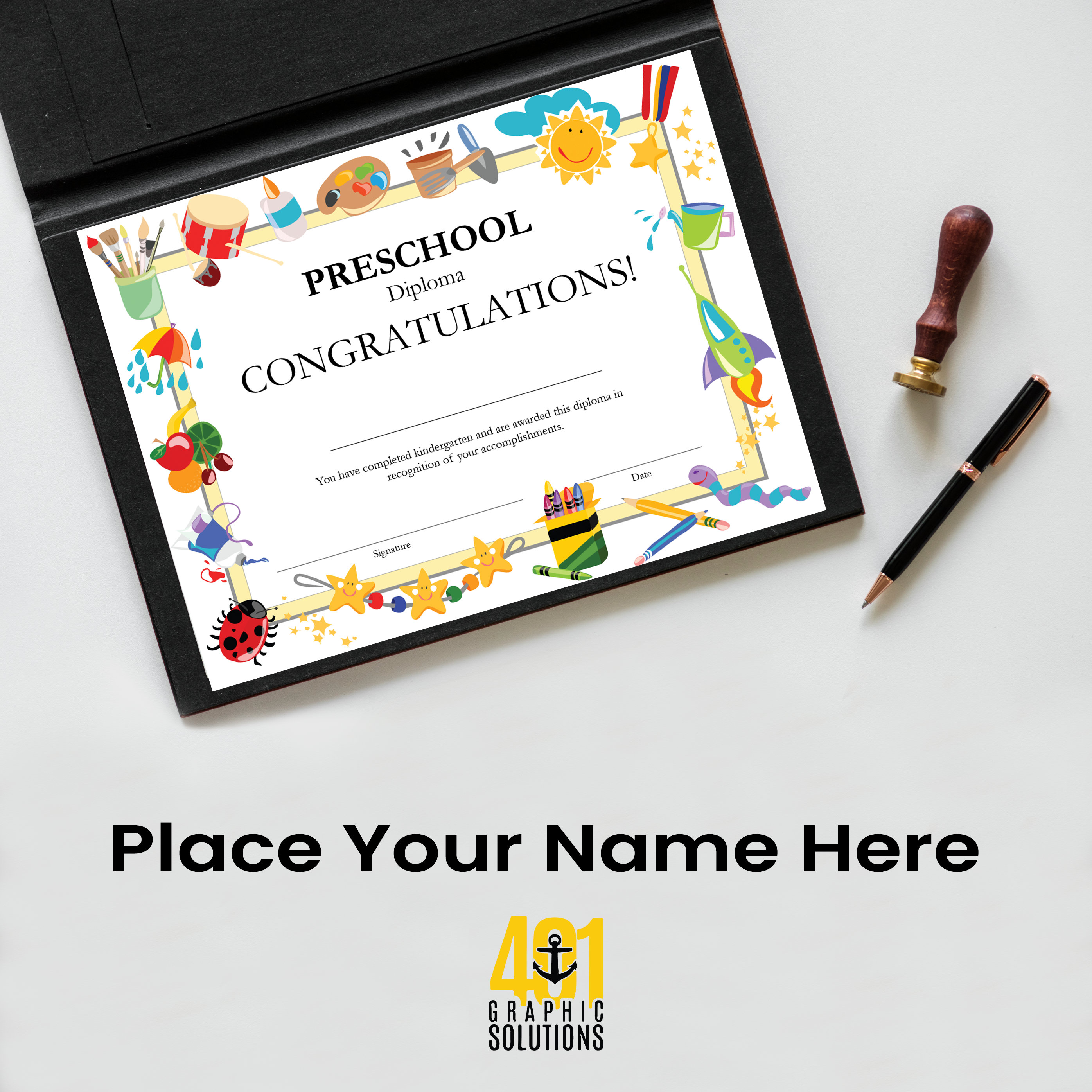 Custom Preschool Graduate Certificate, Preschool Diploma Certificate ...