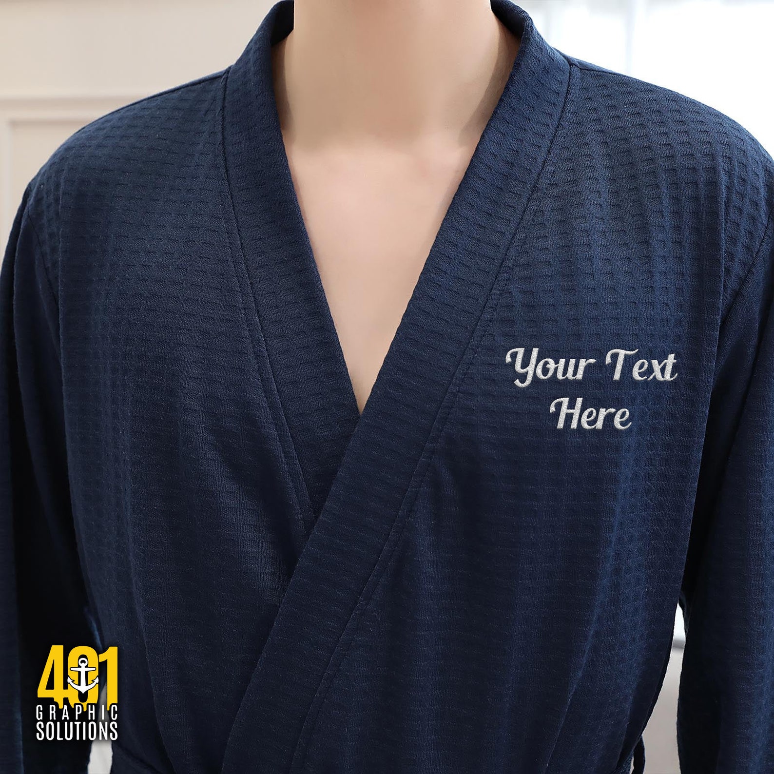 Custom Embroidery Robe for Men Personalized Robe for Men Cotton ...