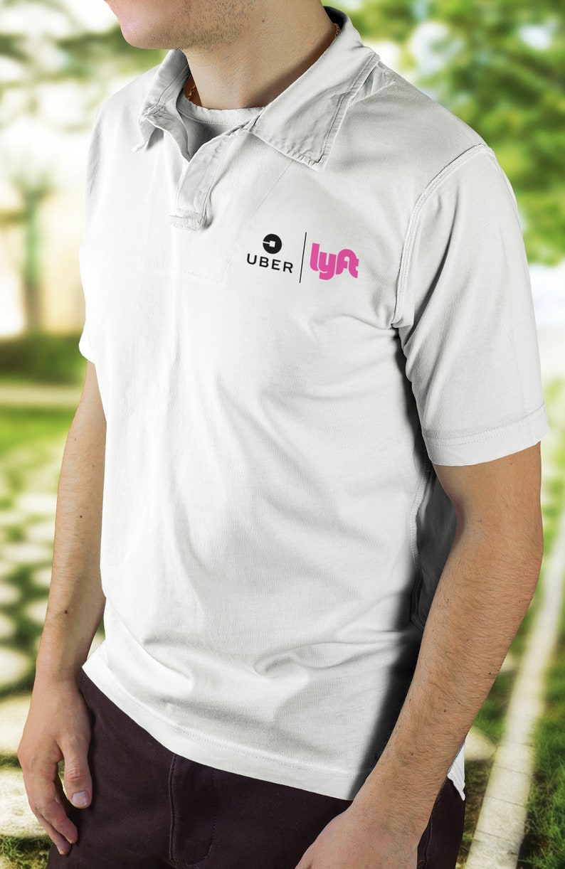 Custom Uber & Lyft Driver Polo Shirt With Logo and Name Embroidery ...